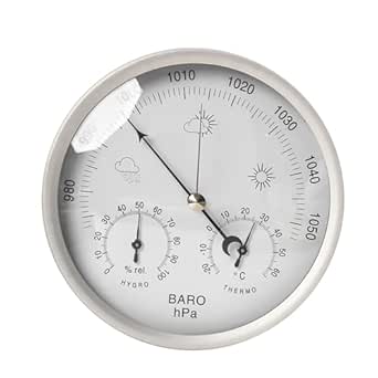 Amazon.com: 3 in 1 Outdoor Barometer Thermometer Hygrometer - 5in ...