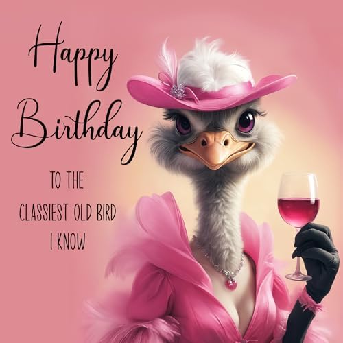 Funny Birthday Cards for Her - 'Happy Birthday To A Classy Old Bird ...