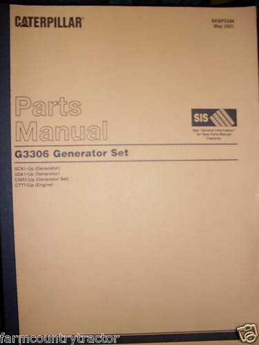 Caterpillar G3306 Generator Set OEM Parts Manual: Caterpillar G3306 ...