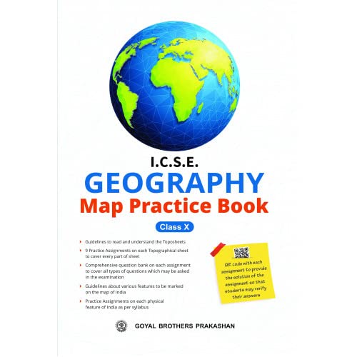 ICSE Geography Map Practice Book Class 10 (2023-24 onward) : GOYAL ...