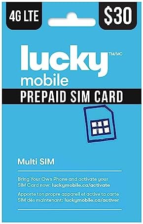 Amazon.com: Lucky Mobile 4G LTE Prepaid 30$ SIM Card Starter Kit ...