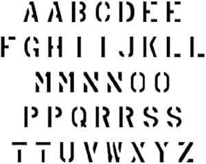 1 inch Military Letter Stencil Set | 10 mil | Paint Stencils for Labels ...