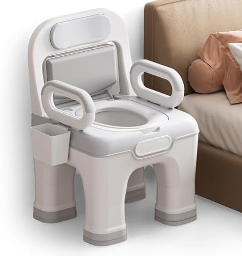 Amazon.com: Bedside Commode Toilet for Elderly, Portable Toilet for Adults with Full-surround ...