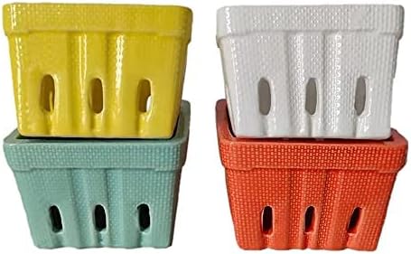 Amazon.com: 7Penn Ceramic Berry Basket Colander Fruit Bowl, Set of 4 ...