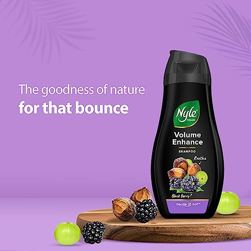 Nyle Naturals Volume Enhance Shampoo, with Blackberry, Reetha and Amla ...