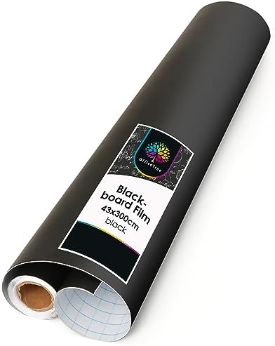 UOOLI Blackboard Chalk-Board Chalkboard Adhesive - 44 x 200cm Black ...