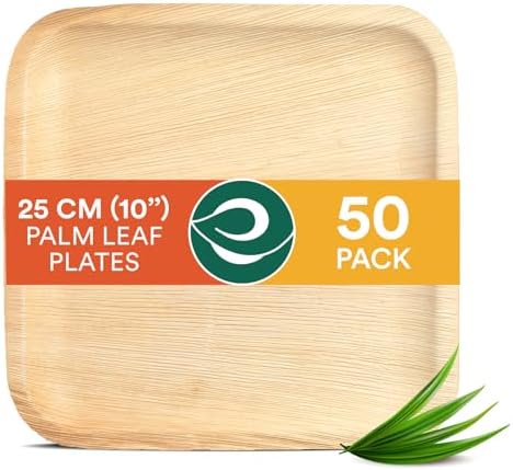 Amazon.com: Bambu Pack of 8 - 11 Inch Disposable Bamboo Plates Square ...