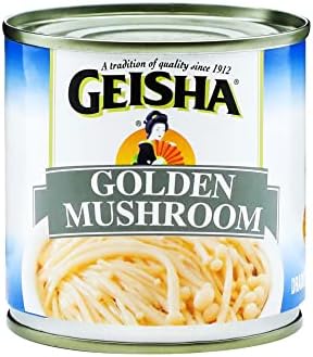Amazon.com : GEISHA Golden Mushroom 4OZ. (Pack of 12), Enoki(Golden ...