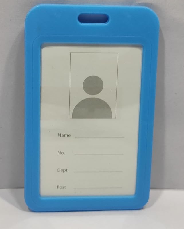 PAPPER VALLEY Plastic Box ID Card Holder Id Badge, Vertical, Double ...