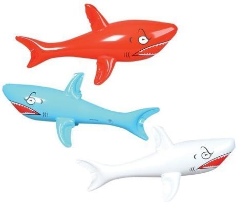 Amazon.com: 3 HUGE Jumbo - 46" Inflatable SHARKS/Shark INFLATES/Party ...