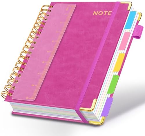 Amazon.com : Hardcover Spiral Notebooks for Work 8''x 10'', 300 Pages 5 ...