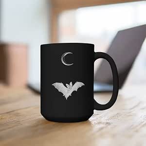 Amazon.com: Goth Bat Mug 15 oz Am The Night Mug Witchy Mug Vampire Bat ...