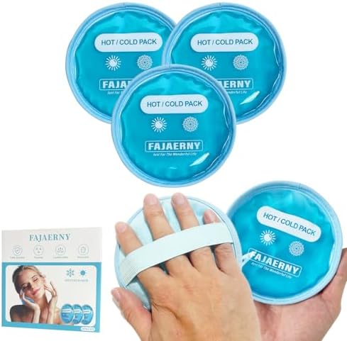 Amazon.com: FAJAERNY Reusable Round Ice Packs with Cloth Backing and ...