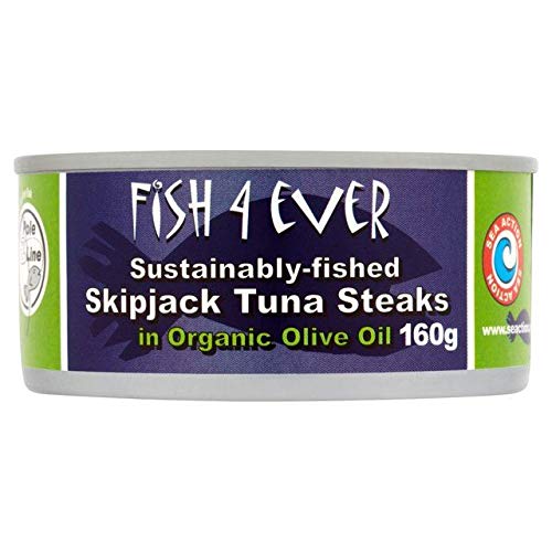 Buy Fish 4 Ever Skipjack Tuna Steaks in Olive Oil 160g Online at ...