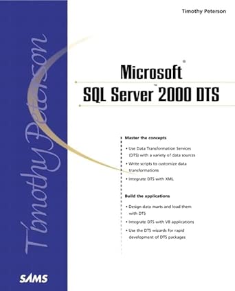 Amazon | Microsoft SQL Server 2000 DTS [Data Transformation Services] | Peterson, Timothy | SQL ...