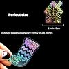 Amazon.com: Holographic Christmas Stickers Glitter Silver Transparent ...