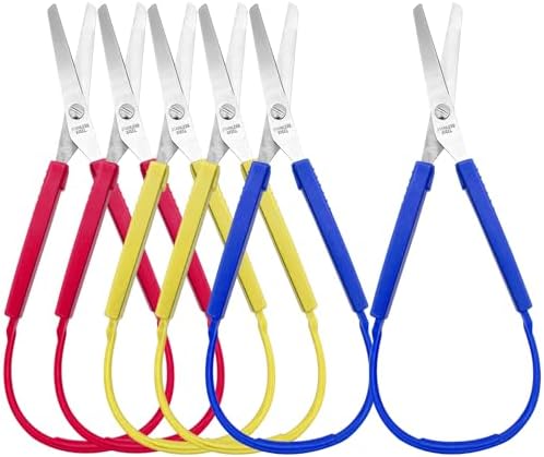 Amazon.com: 6 Pcs Loop Scissors, 5.5/8 inch, Spring Scissors Mini ...