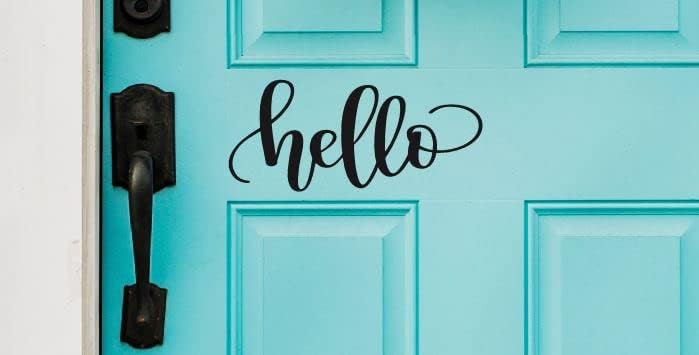 BATTOO Hello Wall Decal Farmhouse Wall Decor Hello. Door Decal Vinyl ...