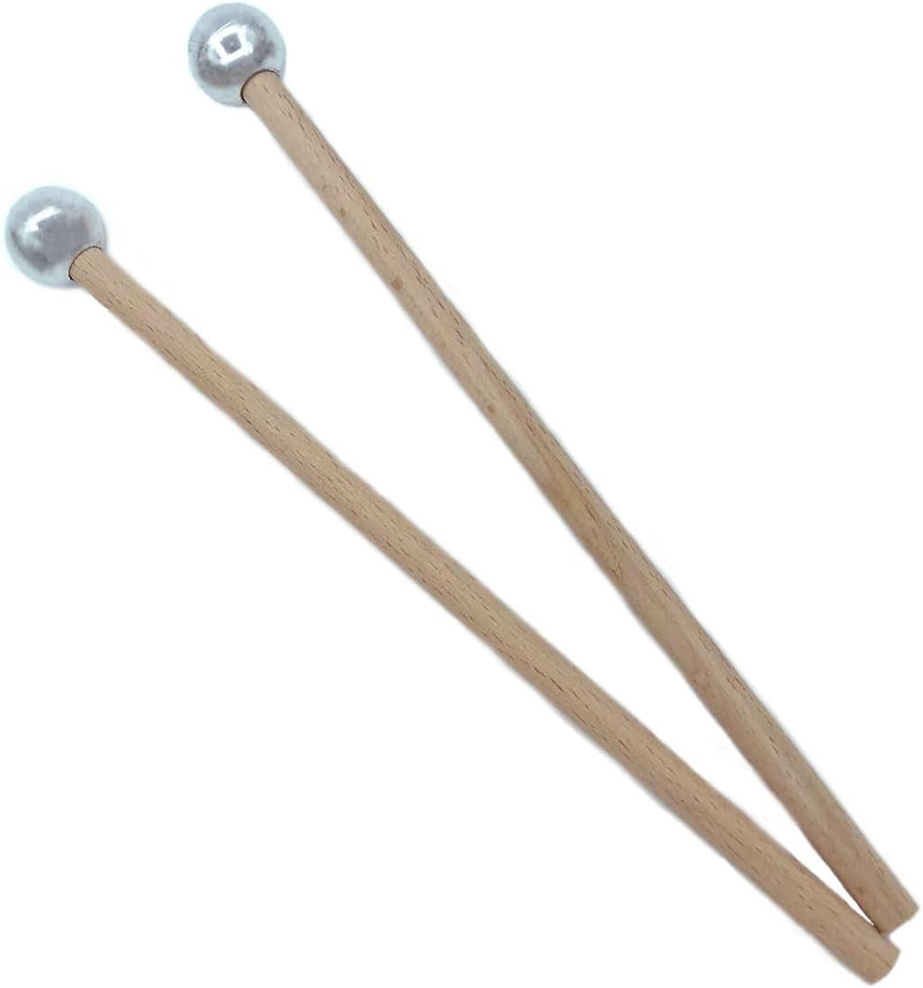 Amazon.com: TUOREN 1 Pair Bell Mallets Percussion Round Metal Head ...