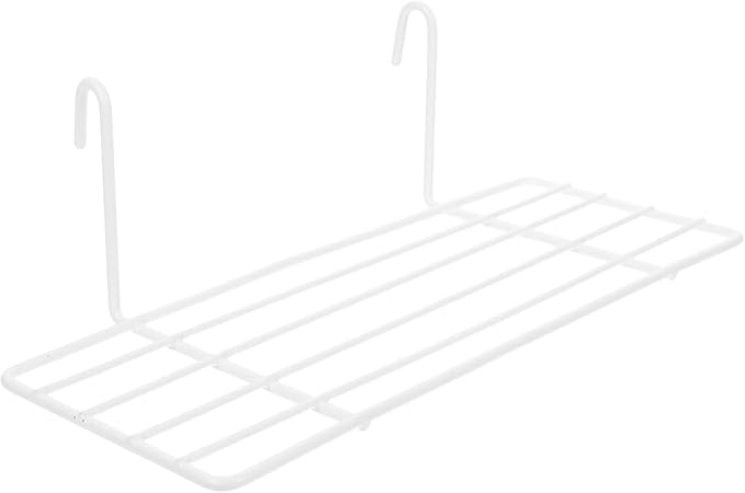 Amazon.com: Veemoon Panel Shelf White Wire Storage Basket Rack for ...