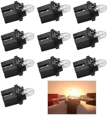 Amazon.com: WeiHong 10 x 12V 2W T5 B8.5D Car Dashboard Light Yellow ...