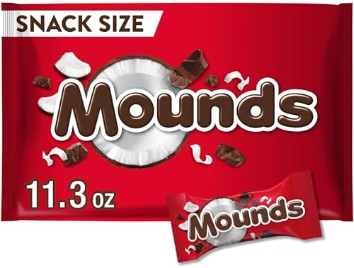 Amazon.com : MOUNDS Dark Chocolate and Coconut Snack Size, Candy Bag ...