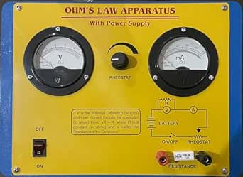 RG - Ohms Law Apparatus Kit Model with Inbuilt Power Supply and Rheostat for Academic Use In ...