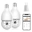 E T EASYTAO | 2PCS Q17 Foco con Camara de Seguridad WiFi, 2MP Camara de ...