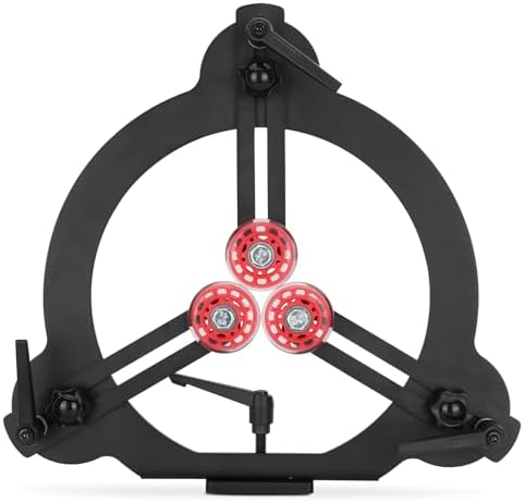 Woodturning Lathe Steady Rest,3-Point Round Steady Rest with 6 Pcs ...