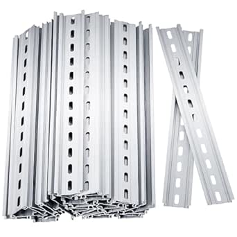 Zonon 40 Pcs Din Rail Slotted Aluminum 12'' Inches Long 35mm Wide 7.5mm ...
