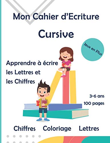 Mon Cahier D'Ecriture Cursive | Apprendre A Ecrire Les Lettres Et Les ...