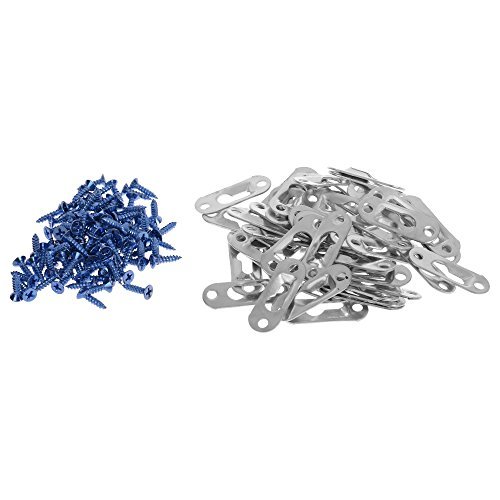 BCP 50PCS Silver Color 43 x 16mm Single Keyhole Hanging Plates Keyhole ...