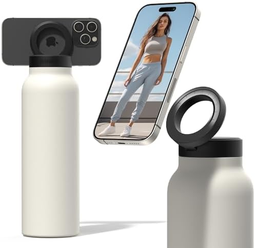 Amazon.com: AINOPE Smart Insulated Water Bottle with MagSafe Phone Holder, Simple Modern Water ...