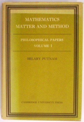 Amazon.com: Mathematics, Matter and Method (Philosophical Papers, Vol ...