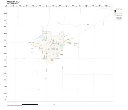 ZIP Code Wall Map of Milbank, SD ZIP Code Map Laminated: Amazon.com ...