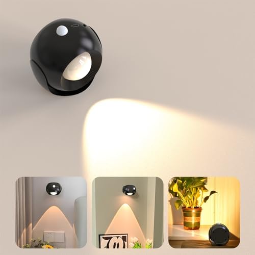 Motion Sensor Wall Sconces, Battery Operated and Rechargeable ...