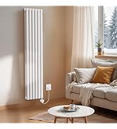 Warmiehomy Oil Filled Radiator, 17 Fins Single Panel Electric Heater ...