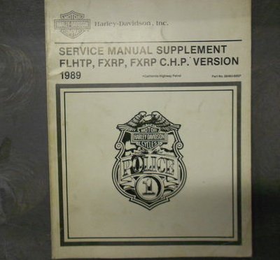 1989 Harley Davidson FLHTP FXRP FXRP CHP Version Service Manual ...