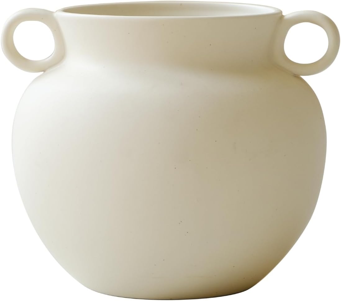 Amazon.com: Round-Shape with Ear Wide Mouth Vase, Honey Pot-Shaped ...