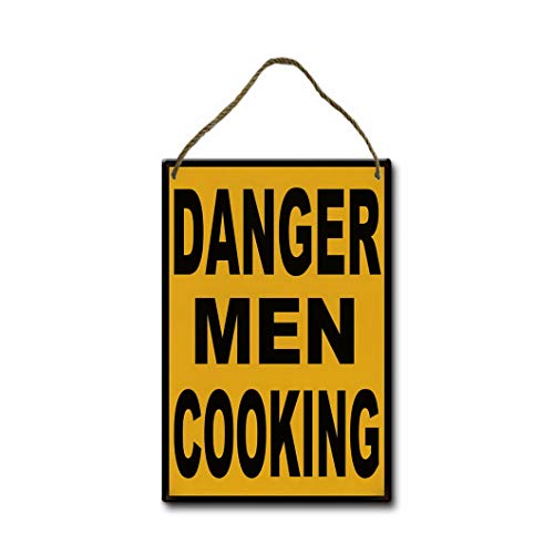Snapklik.com : Happyen Wood Sign Danger Men Cooking Garage Art Warning ...