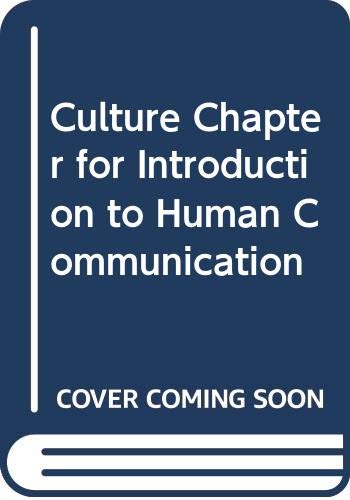 Amazon.com: Culture Chapter for Introduction to Human Communication ...