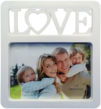 Amazon.com - MCCXXII White Heart Picture Frames Set of 3. 5x5,6x6,7x7 ...