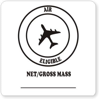 Amazon.com : Air Eligible Net/Gross Mass, White Litho Paper Label, 500 ...