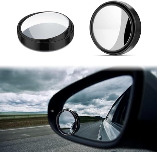 EVEN 2" Round HD Glass Convex 360° Wide Angle Side Rear View Mirrors ...