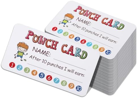 Amazon.com : 320 Pieces Punch Cards, Incentive Loyalty Reward Card ...