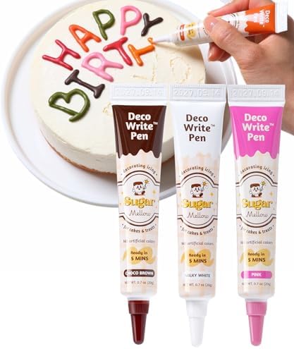 Amazon.com: SugarMellow Quick-Drying Melting Wafers Icing Pens (3 Pack ...