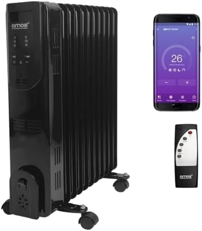 MYLEK Oil Filled Radiator Portable Smart Heater 2.5KW WiFi App Enabled ...