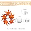Amazon.com: Glasseam Fall Tealight Candle Holder: Set of 6 Glass ...