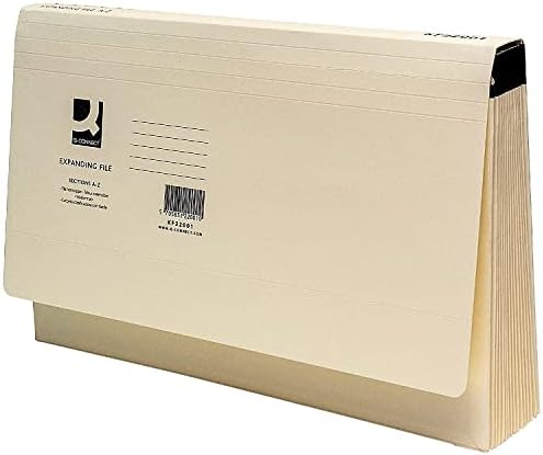 Q-Connect Expanding File Foolscap A-Z Manilla, beige : Amazon.co.uk ...