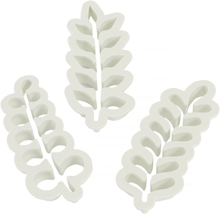 Amazon.com: Ateco Set of 3 Sugar Paste Narrow Leaf Cutters, BLUE,WHITE ...